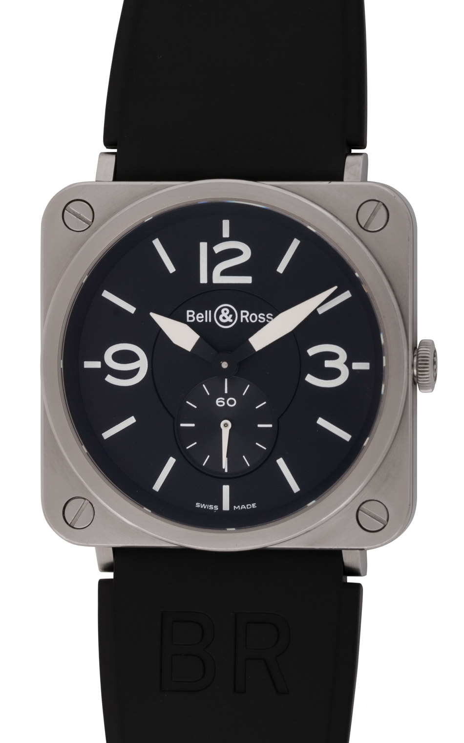 Bell & Ross - BR S : BRS-98-S : SOLD OUT : black dial on black rubber strap