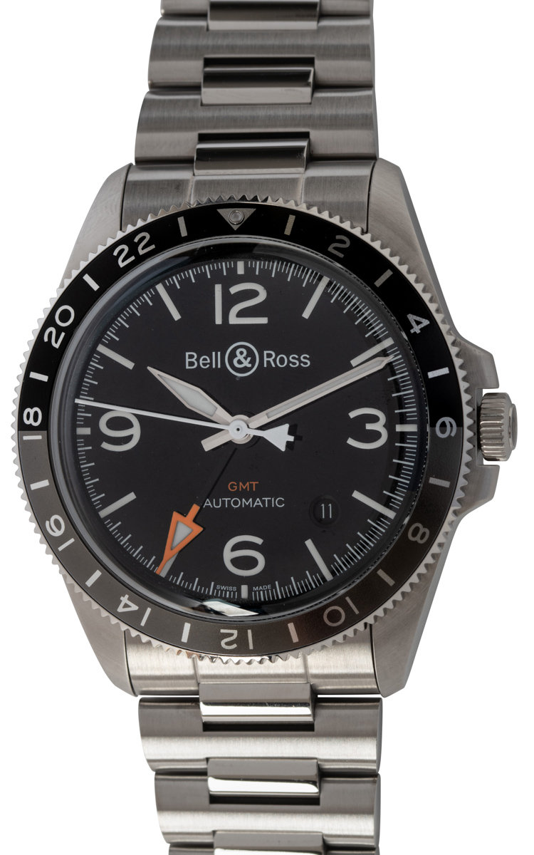 Bell Ross - BR V2-93 GMT : BRV293-BL-ST/SST : SOLD OUT : black dial on ...