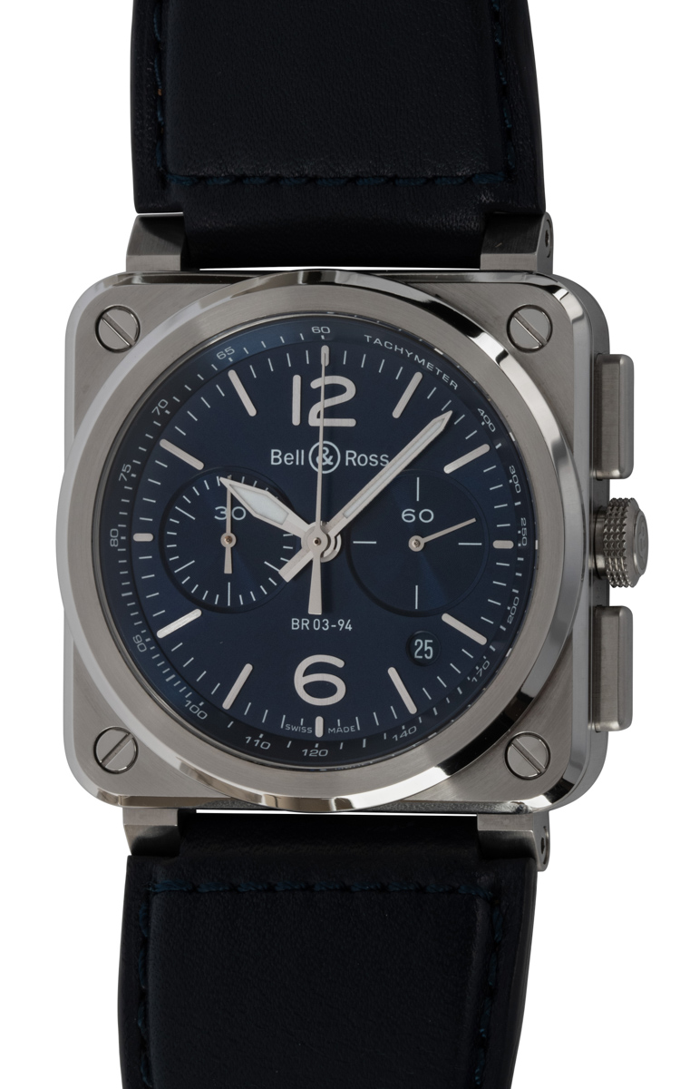 Bell Ross BR 03-94 Chronograph : BR0394-BLU-ST/SCA