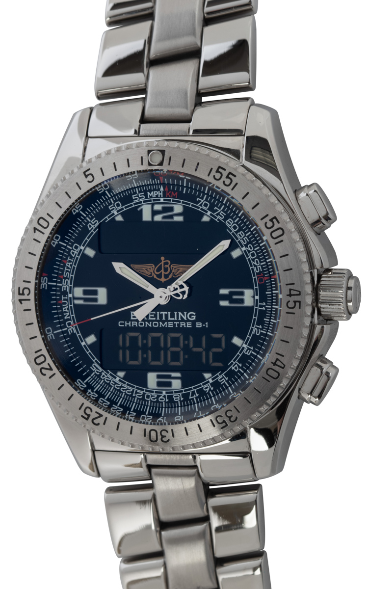 Breitling - B-1 : A78362 : SOLD OUT : black dial on Fighter bracelet ...