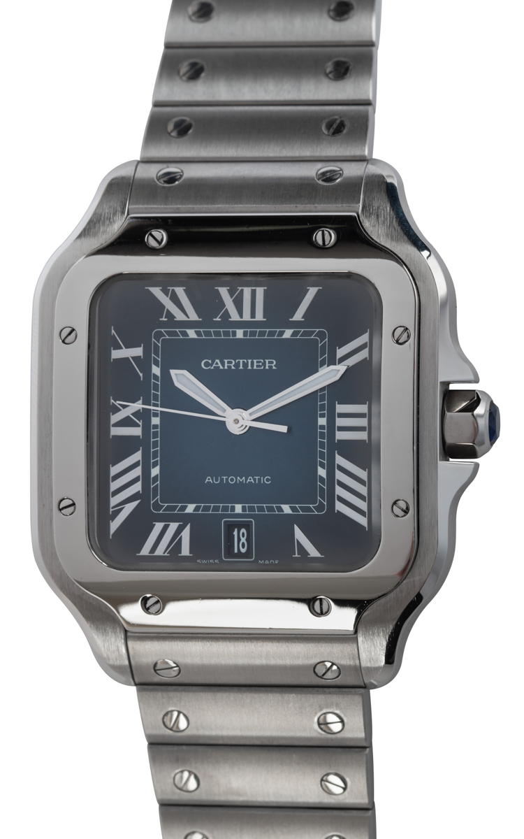 Cartier - Santos De Cartier : WSSA0030 : SOLD OUT : blue dial on ...