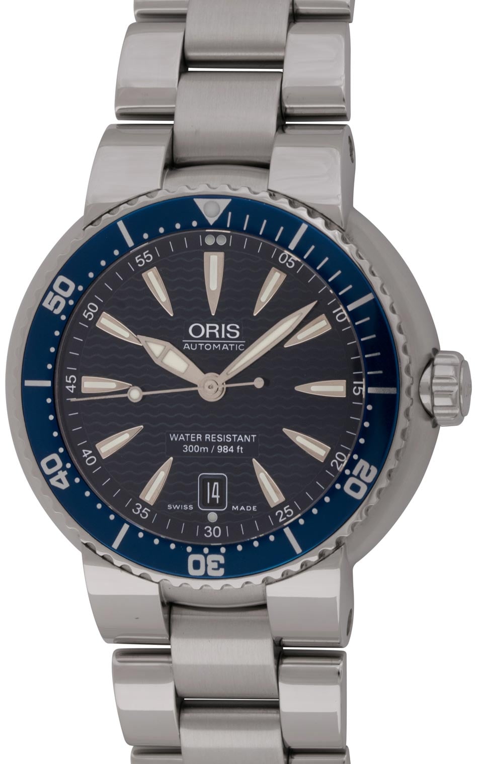 Oris - Diver Date : 733-7533-8555 MB : SOLD OUT : blue wave dial on ...