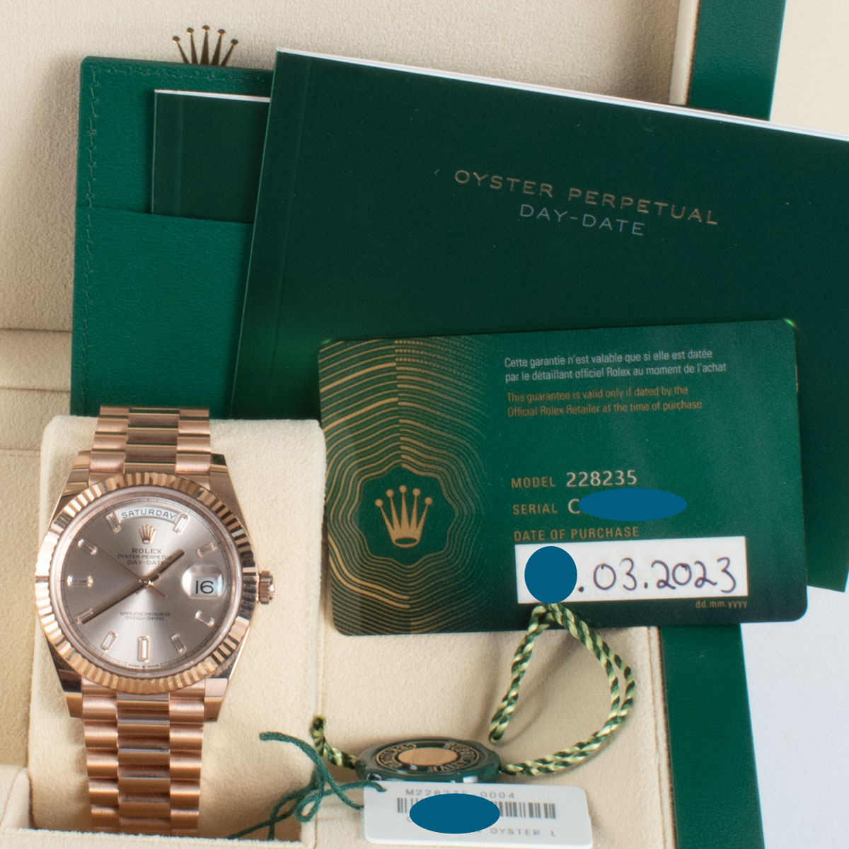 Rolex Day-Date 40 President : m228235-0004 Diamond sundust dial Rolex Day-Date 40 President : m228235-0004 Diamond sundust dial