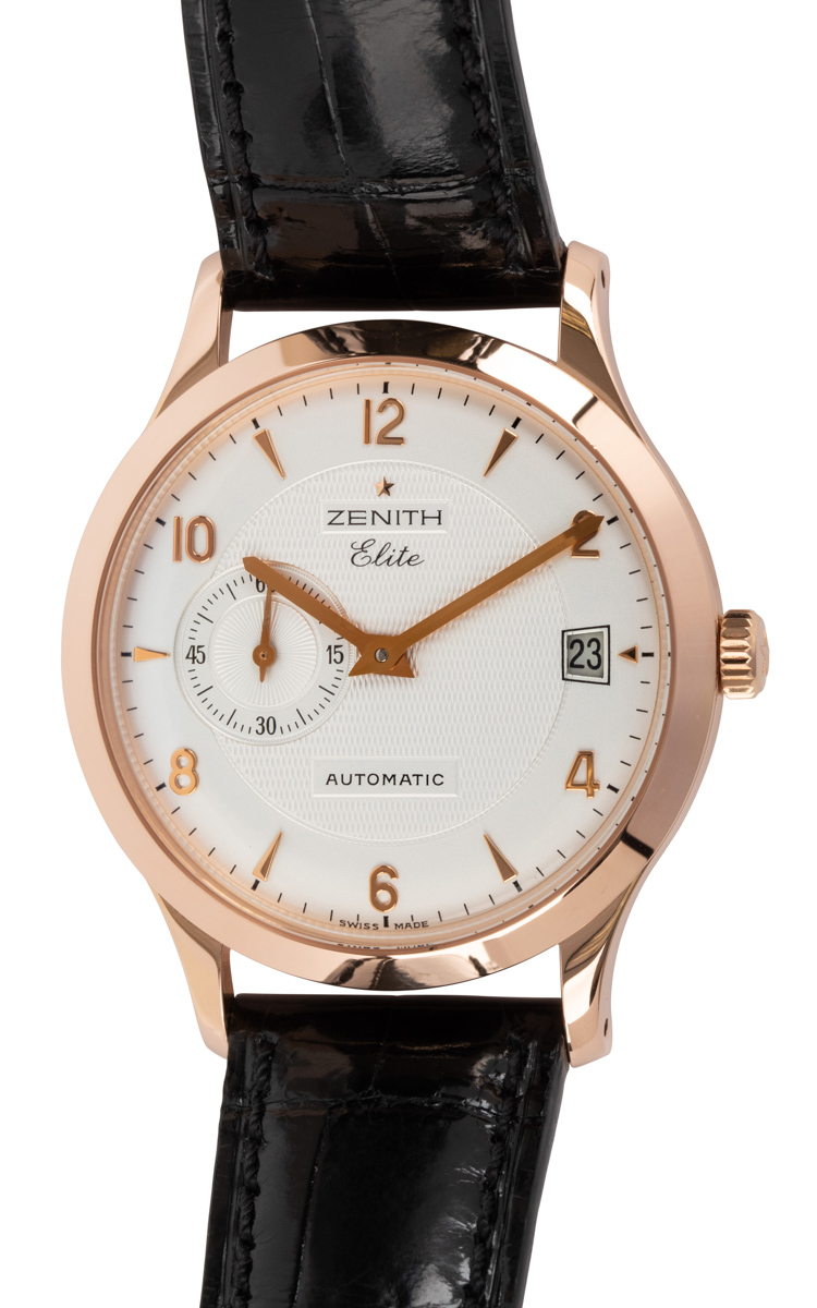 Zenith - Class Elite : 62.1125.680 : SOLD OUT : silver dial on black ...