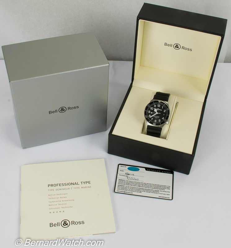 Bell & Ross - Type Marine : : SOLD OUT : black dial on rubber strap