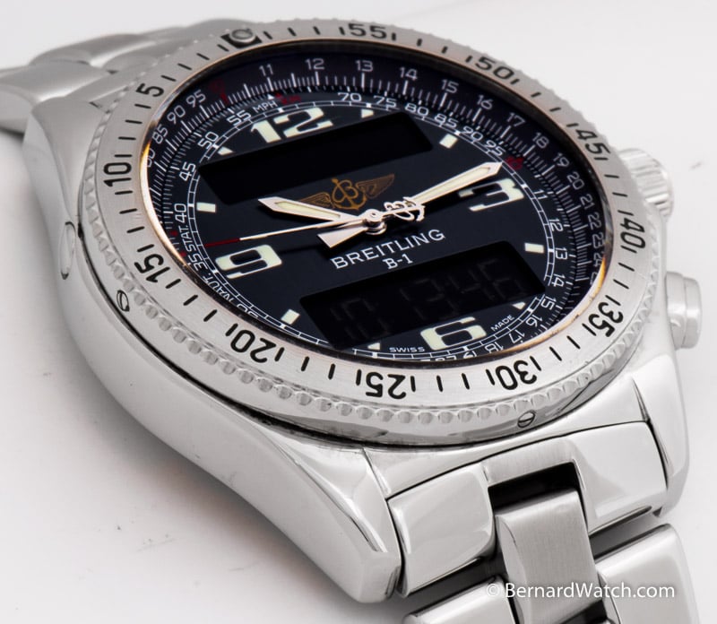 Breitling - B-1 : A68362 : SOLD OUT : blue dial on Fighter bracelet : Bernard Watch