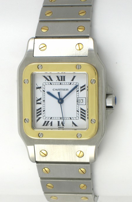 Cartier - Santos Galbee : : SOLD OUT : white dial on 18k Gold ...