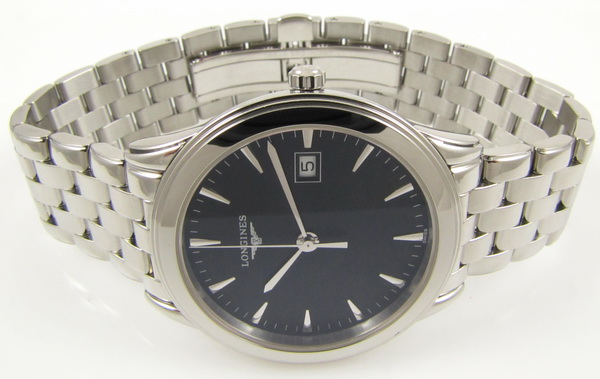 Longines - Flagship Quartz : L4.716.4.52.6 : SOLD OUT : black dial on ...