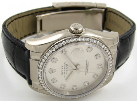 Rolex - Datejust 36MM : 116189 : SOLD OUT : Diamond silver dial on ...