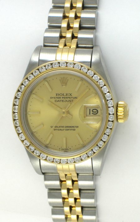 Rolex - Ladies Datejust : 69173 : SOLD OUT : champagne dial on Jubilee ...
