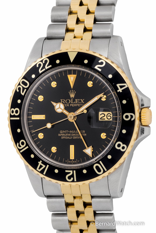 Rolex - GMT-Master : 16753 : SOLD OUT : black 'chaton' dial dial on ...