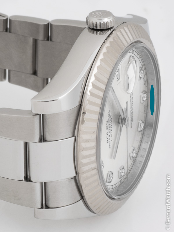 Rolex - Datejust II : 116334 : SOLD OUT : Diamond silver dial on heavy ...