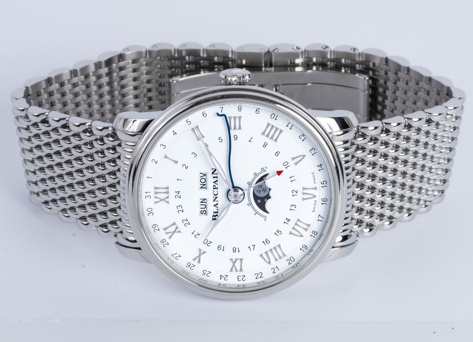 BlancPain Villeret Quantième Complet Phases de Lune GMT : 6676 1127 MMB ...