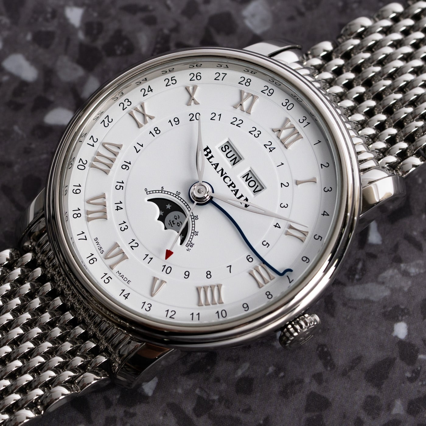 BlancPain Villeret Quantième Complet Phases de Lune GMT : 6676 1127 MMB ...