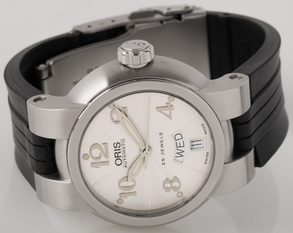 Oris - TT1 Day-Date : 635-7522-4161 : SOLD OUT : silver dial on black ...