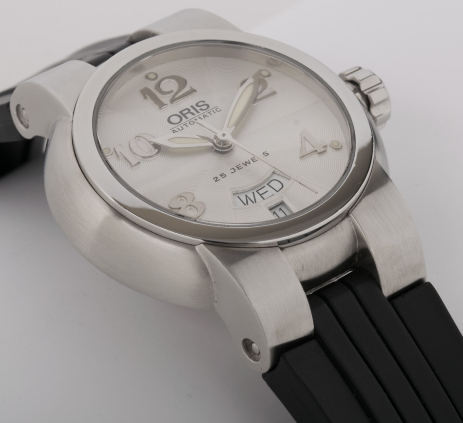 Oris - TT1 Day-Date : 635-7522-4161 : SOLD OUT : silver dial on black ...