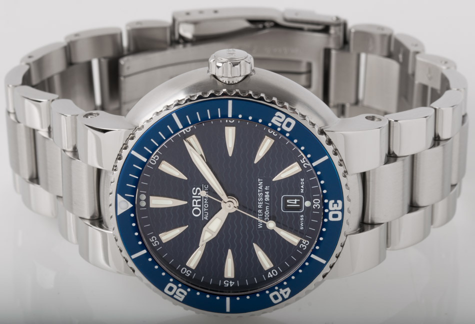 Oris - Diver Date : 733-7533-8555 MB : SOLD OUT : blue wave dial on ...