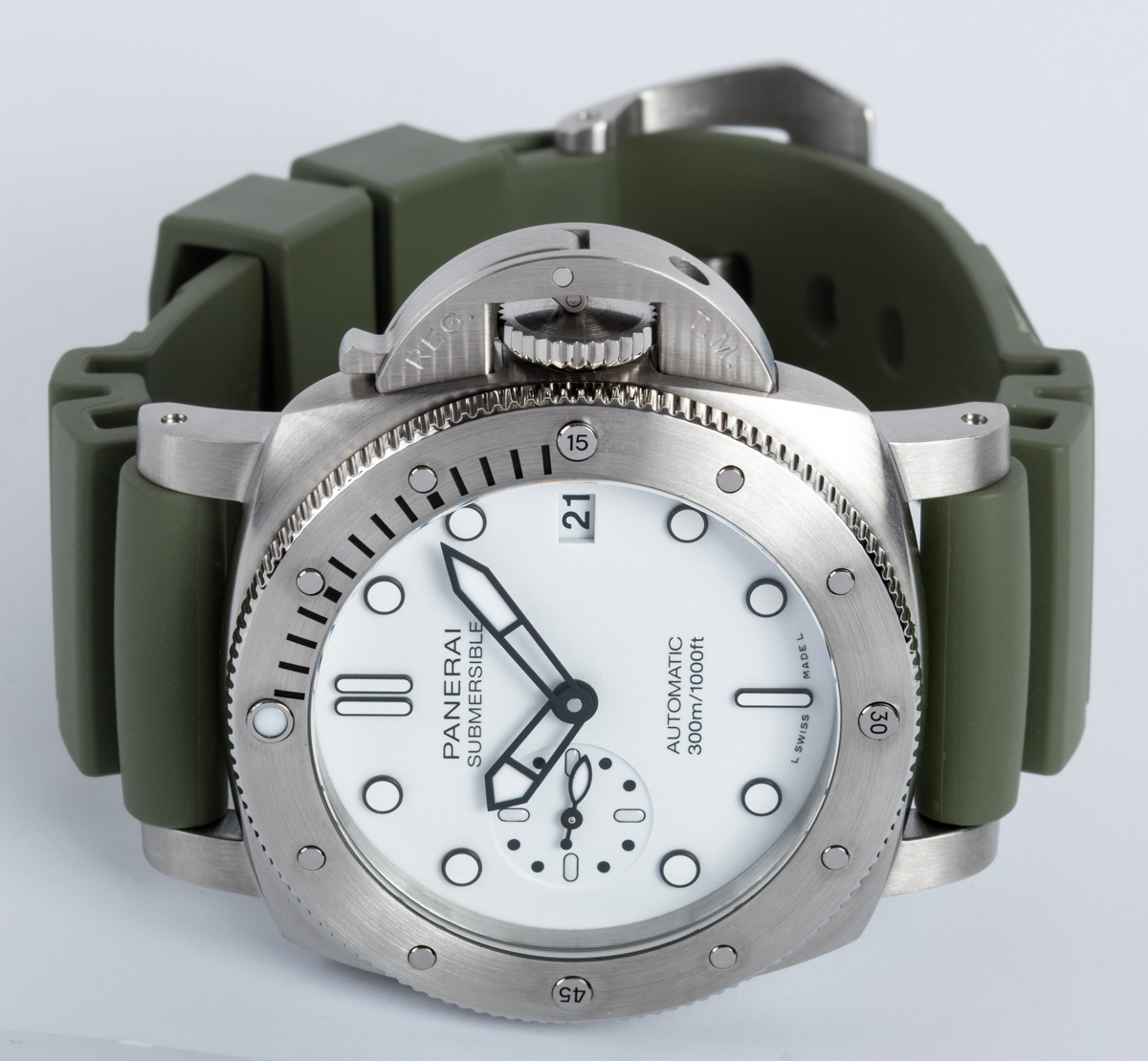 Panerai - Submersible Bianco : PAM 1223 : SOLD OUT : white dial on ...