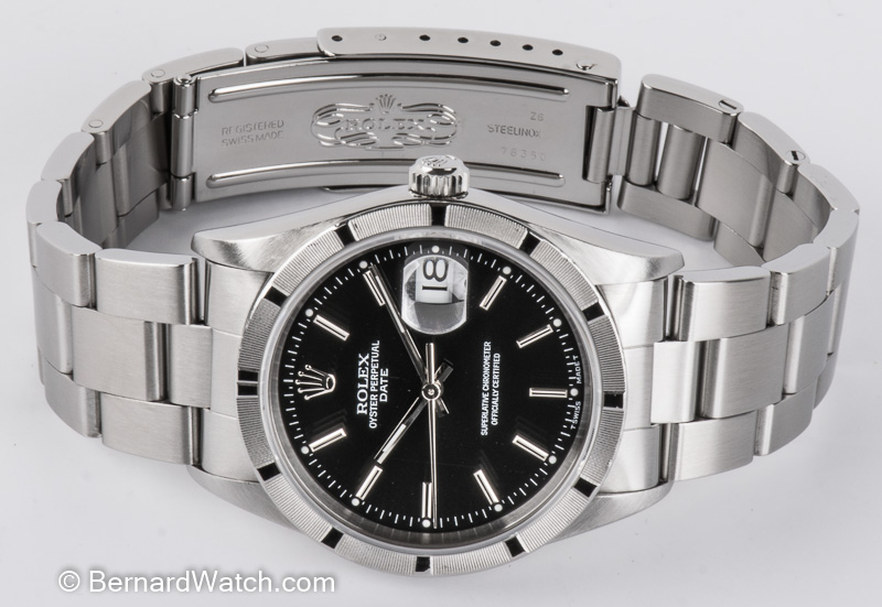 Rolex - Date : 15210 : SOLD OUT : black dial on Heavy Oyster bracelet ...