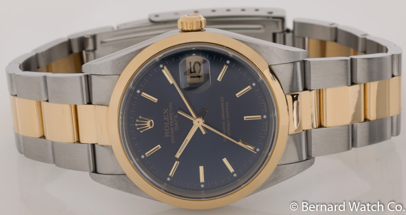 Rolex - Date : 15203 : SOLD OUT : blue dial on Heavy Oyster bracelet ...