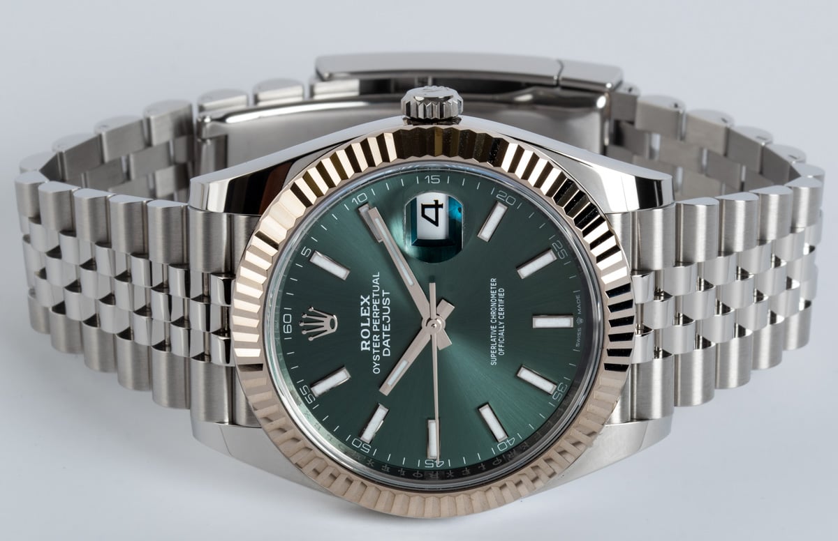 Rolex - Datejust 41 : m126334-0028 : SOLD OUT : mint green dial on ...