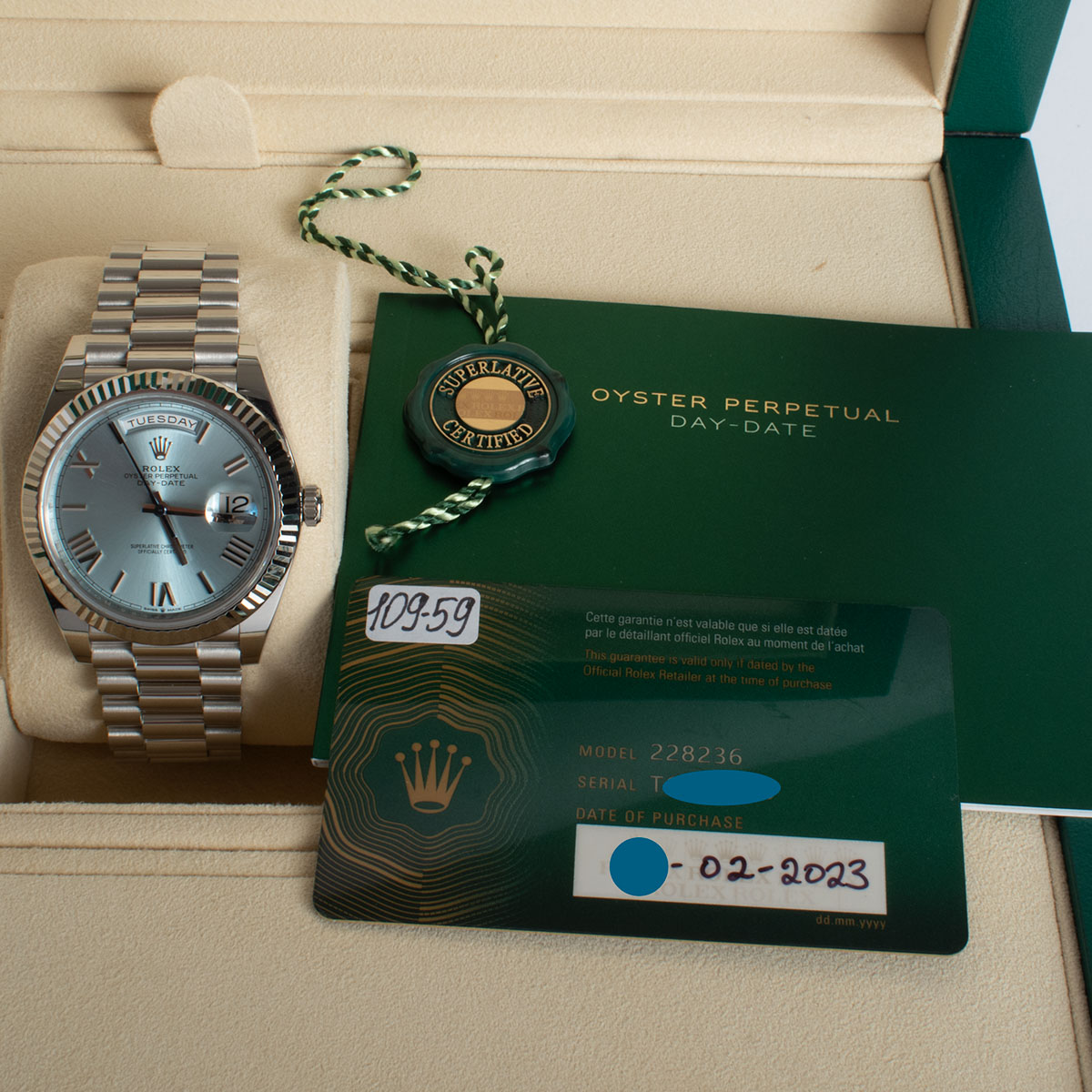 Rolex Day-Date 40 President : m228236-0012 ice blue dial Rolex Day-Date 40 President : m228236-0012 ice blue dial