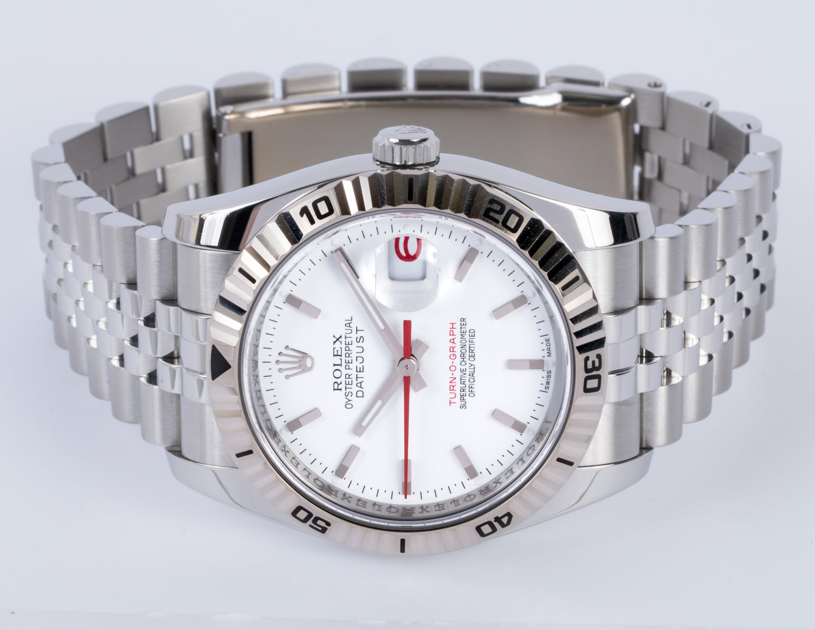 Rolex Datejust Turn-O-Graph 'Thunderbird' : 116264 Z serial : white ...