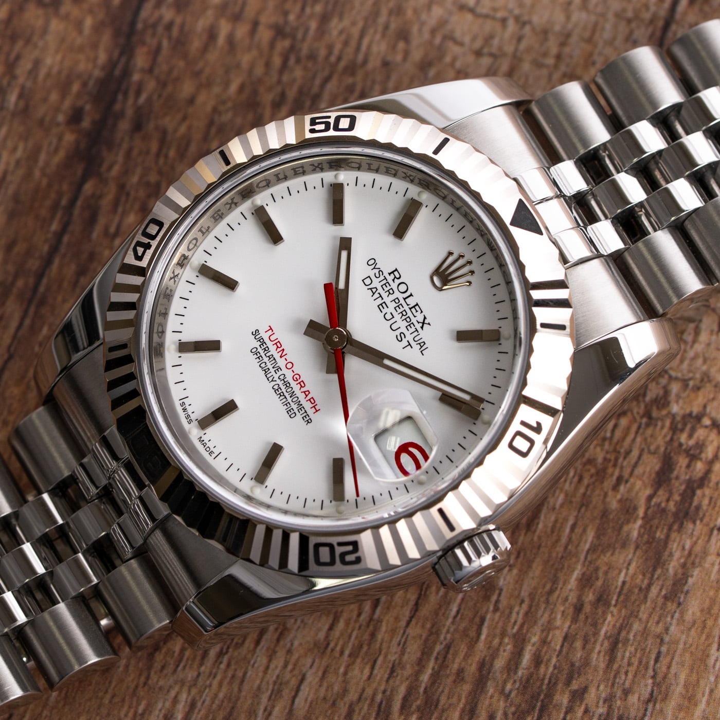 Rolex Datejust Turn-O-Graph 'Thunderbird' : 116264 Z serial : white ...